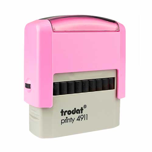 Carimbo Trodat 4911 P2 Rosa/Bebê - 38x14mm | Loja de Carimbos