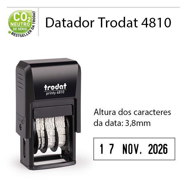 Carimbo Datador Automático Trodat 4810 - 25x3,8mm | Loja de Carimbos